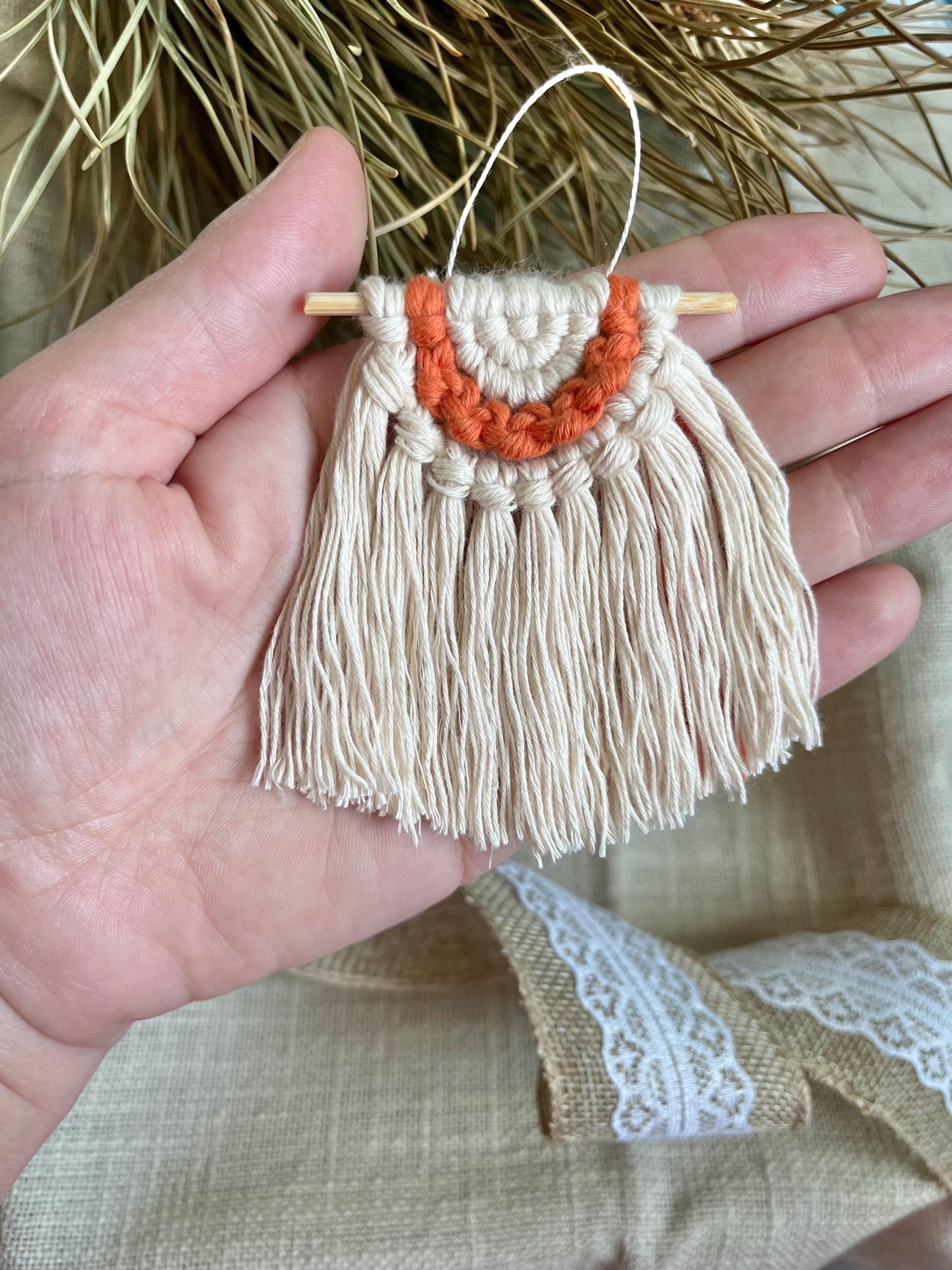 Miniature Two Colors Macrame Wall Hanging • Dollhouse 1:12 Accessories ...