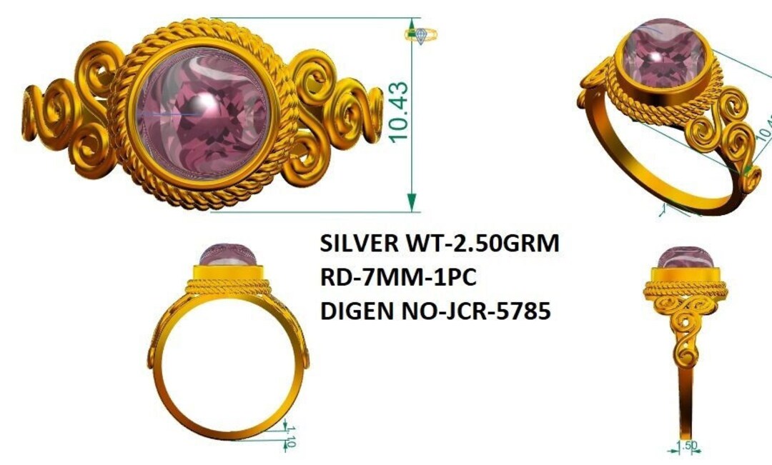 CAD Mock-up: 3D Jewelry Design Model of Your Own Jewelry. - Etsy