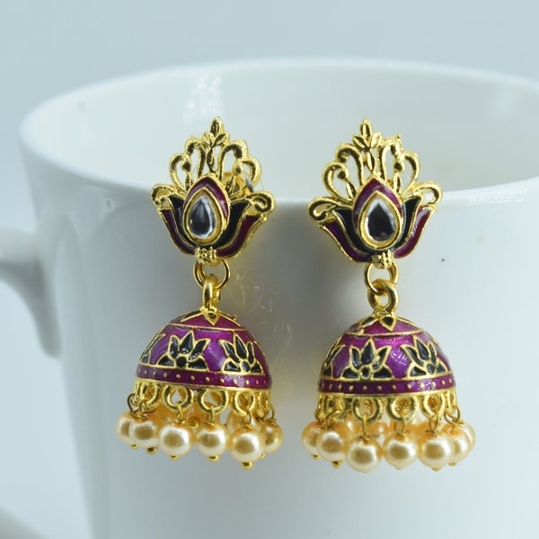 Jhumka Earrings - Etsy