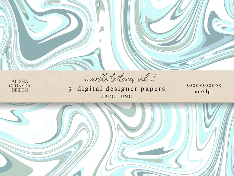 Green Marble Digital Paper - Scrapbook Papers - Digital Background ...