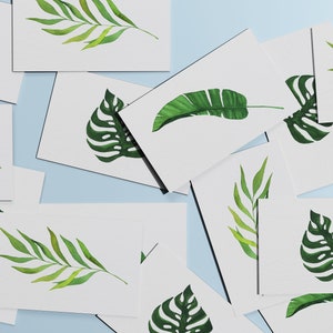 Watercolor Tropical Leaves Clipart, Hand Painted Monstera Leaves Jungle ...