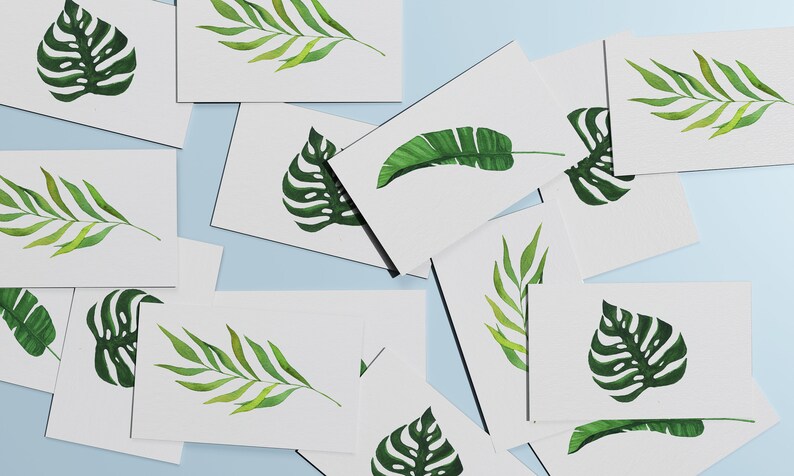 Watercolor Tropical Leaves Clipart, Hand Painted Monstera Leaves Jungle ...