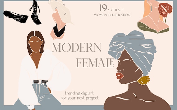 Abstract Women Illustration Feminine Illustration Abstract | Etsy