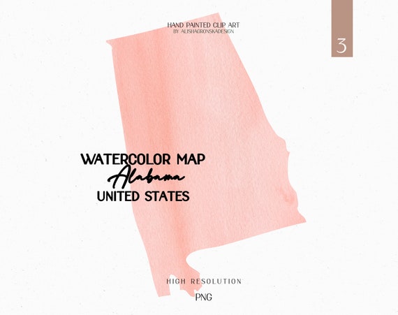 Paper, Party & Kids Papercraft Wall Art Digital United States Alabama ...