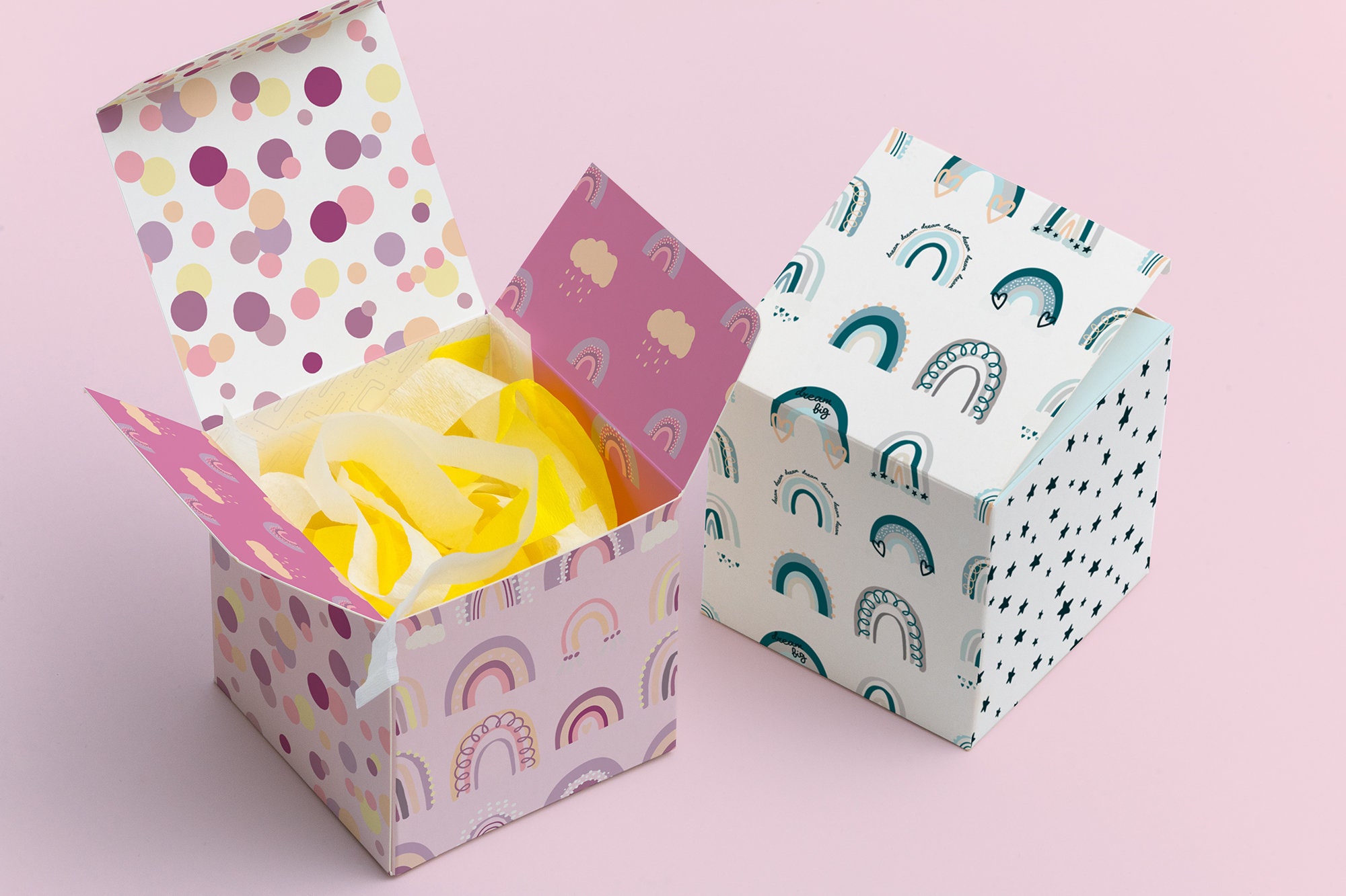 PASTEL RAINBOW Abstract Graphic Set Rainbow clip art boho | Etsy