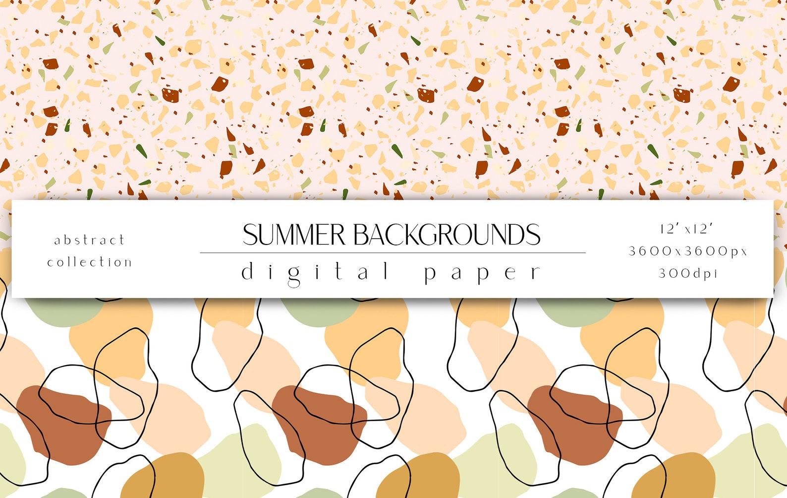 Summer Digital Paper Set Scrapbook Paper Seamless Patterns Digital ...
