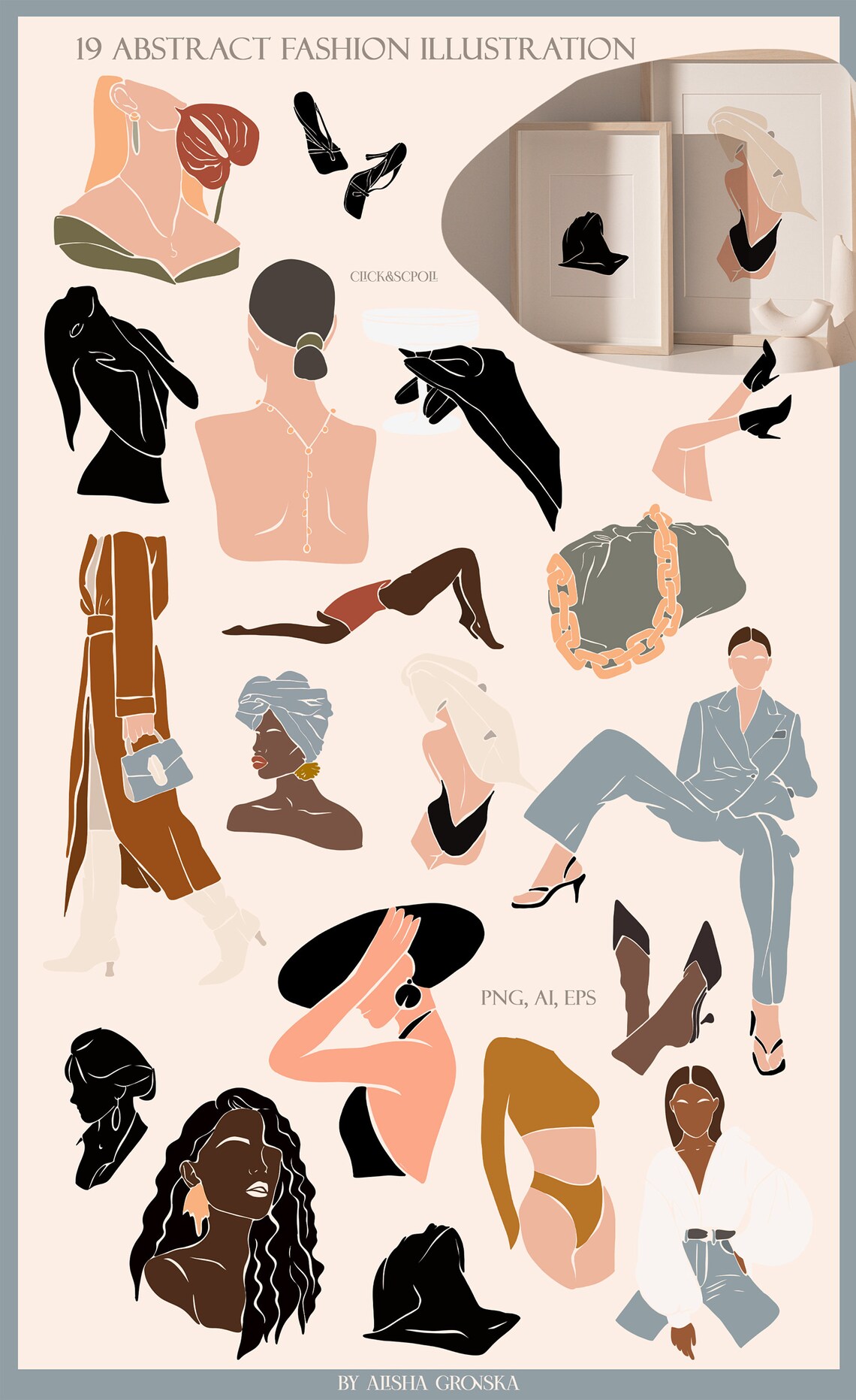 Abstract Women Illustration, Feminine Illustration, Abstract Female ...