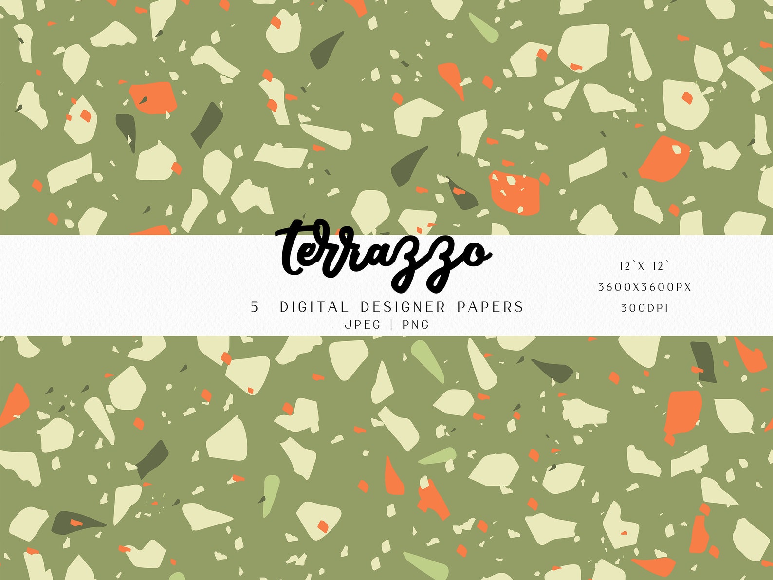 Terrazzo Seamless Digital Paper Abstract Digital Papers - Etsy