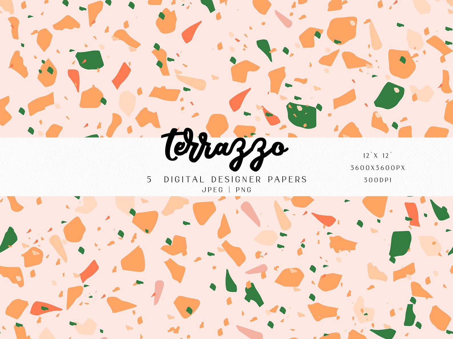 Terrazzo Seamless Digital Paper - Abstract Digital Papers - Terrazzo ...