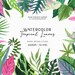 Watercolor Tropical Leaves Clipart, Hand Painted Monstera Leaves Jungle ...