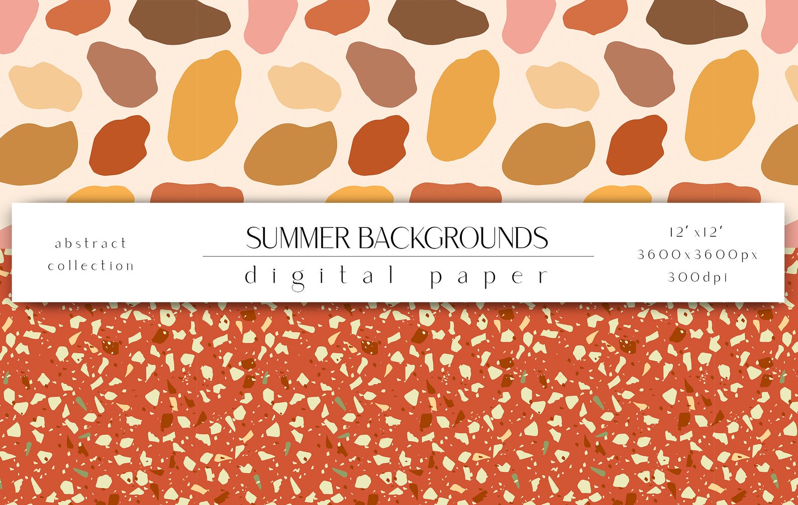 Summer Digital Paper Set Scrapbook Paper Seamless Patterns Digital ...