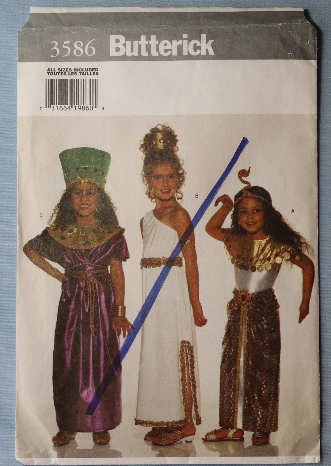Butterick 3586. Girl's Costume Pattern. Girl Cleopatra, African ...