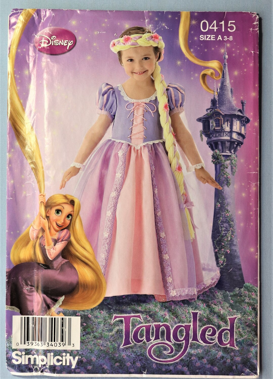 Simplicity 2065. Chld's Rapunzel Costume Pattern. Girl's "tangled" Rapunzel Gown and Braid ...