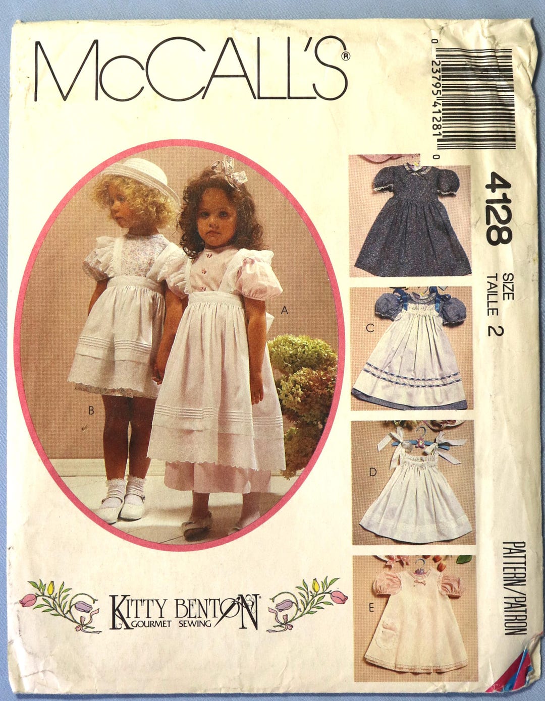 Mccall's 4128. Child Dress and Pinafore Pattern. Vintage 1989 Kitty ...