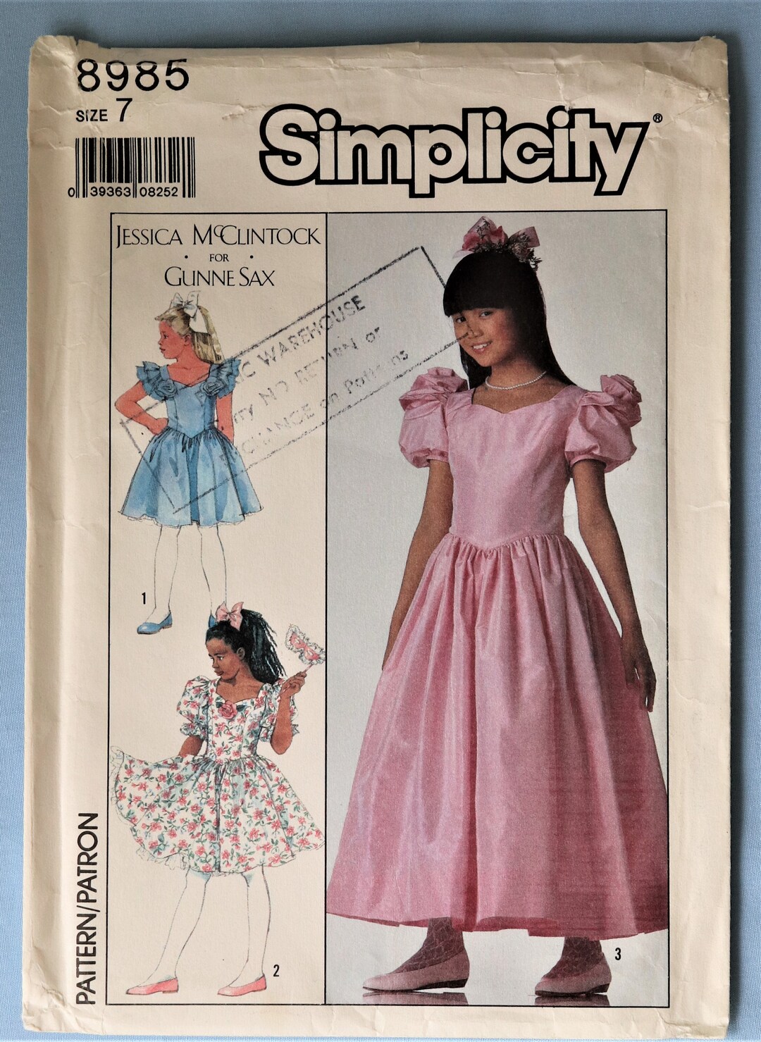 Simplicity 8985. Gunne Sax Dress Pattern. Girl's Special Occasion, 1st ...