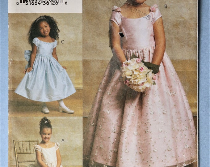 Vogue 7681. Girl's Dress Pattern. Flower Girl Dress Pattern. First ...