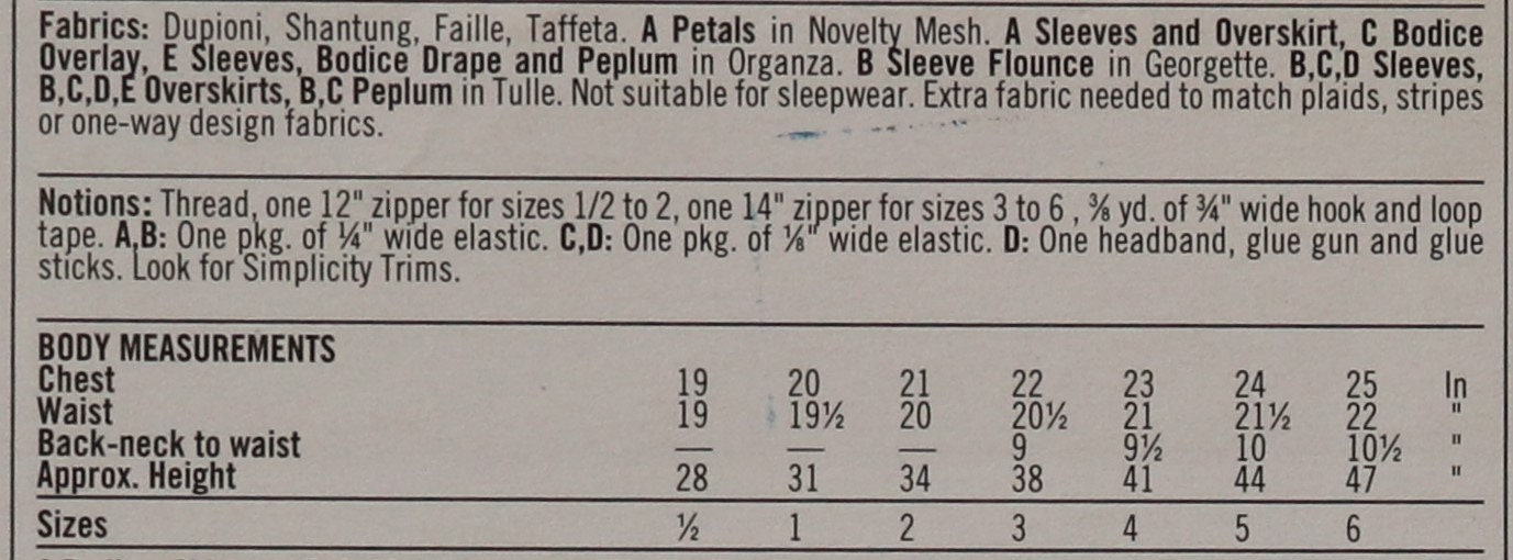 Simplicity 1303. Girl Storybook Princess Costumes Pattern. Toddler ...