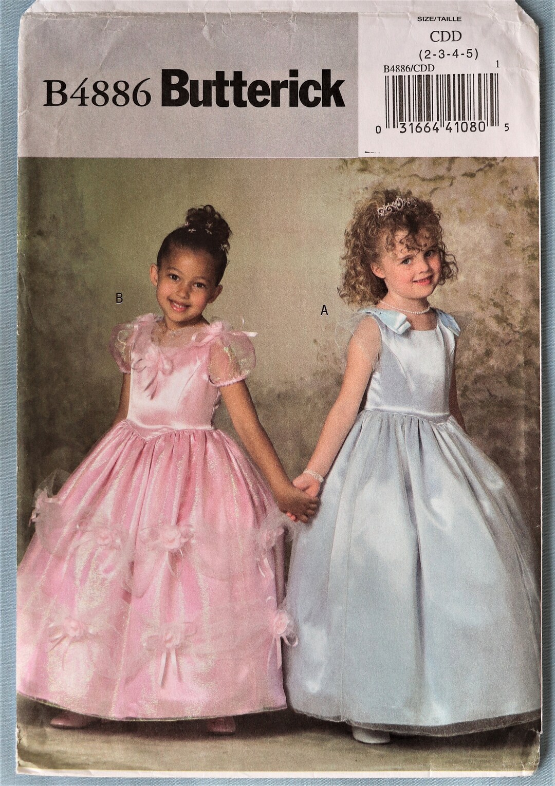 Butterick 4886. Girls Dress Pattern. Girl Princess Dress Pattern ...