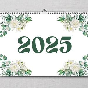 2025 Wall Flower of the Month Calendar Planner - Printable DGITAL ...