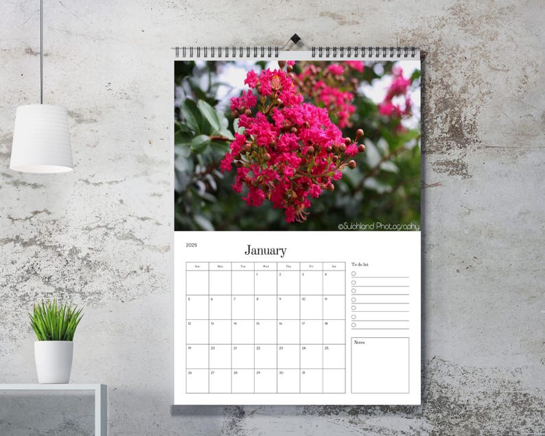 2025 Wall Flower of the Month Calendar Planner - Printable DGITAL ...