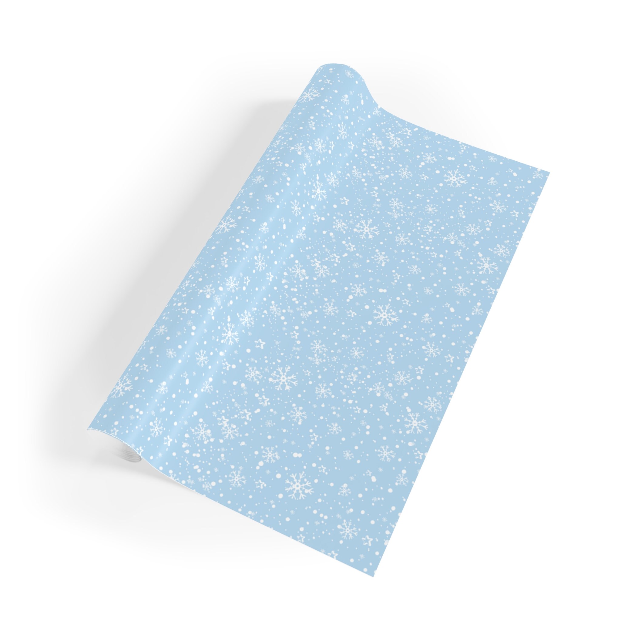 Christmas Wrapping Paper: Blue Snowflake Gift Wrap Holiday - Etsy