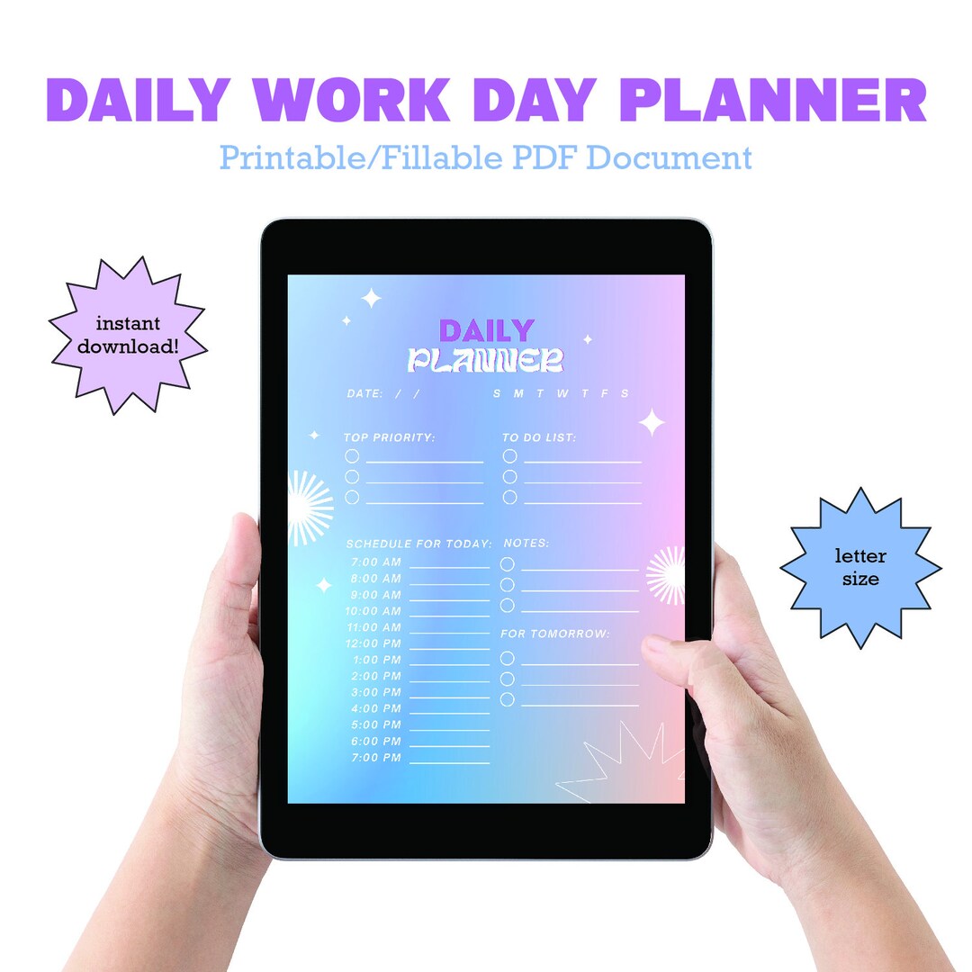 Daily Planner Printable to Do List Printable Planner Hourly - Etsy