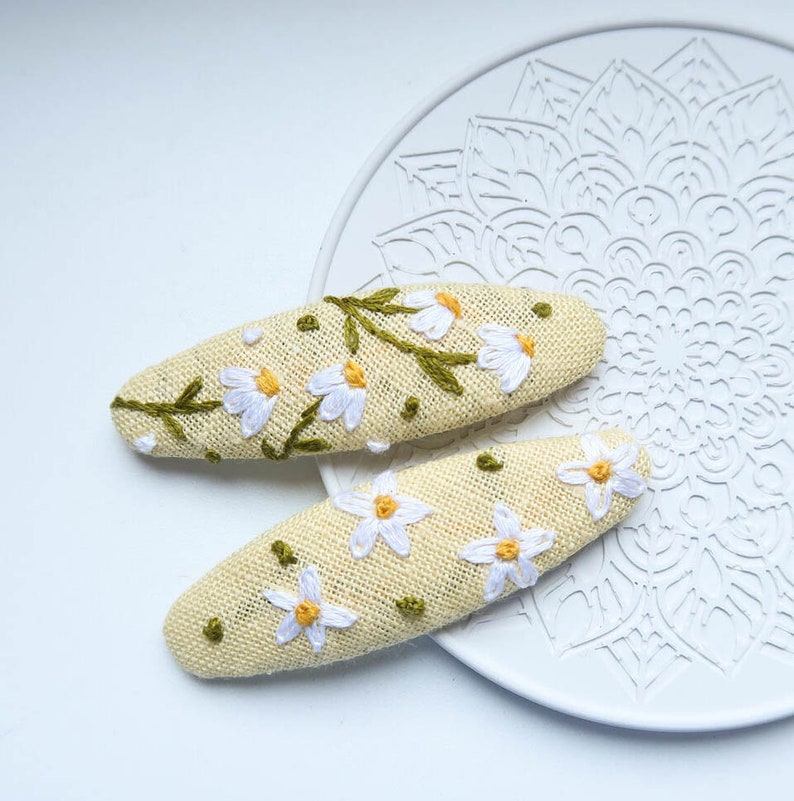 Assorted Hair Clip for Girls, Embroidery Teardrop Hair Clip, Hand ...