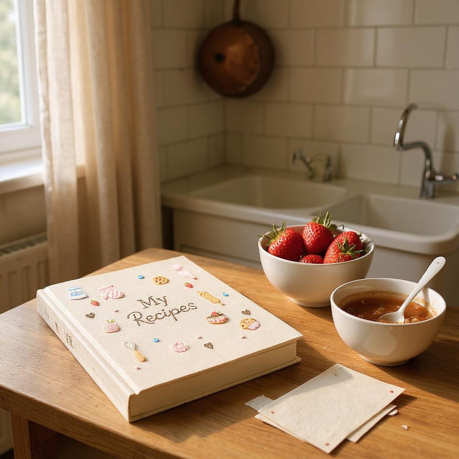 Personalized Recipe Notebook, My Recipes Hand Embroidered Notebook ...