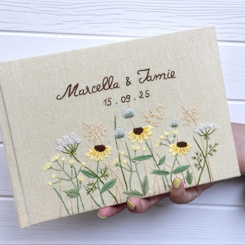 Sunflower Guest Book Wedding - Etsy
