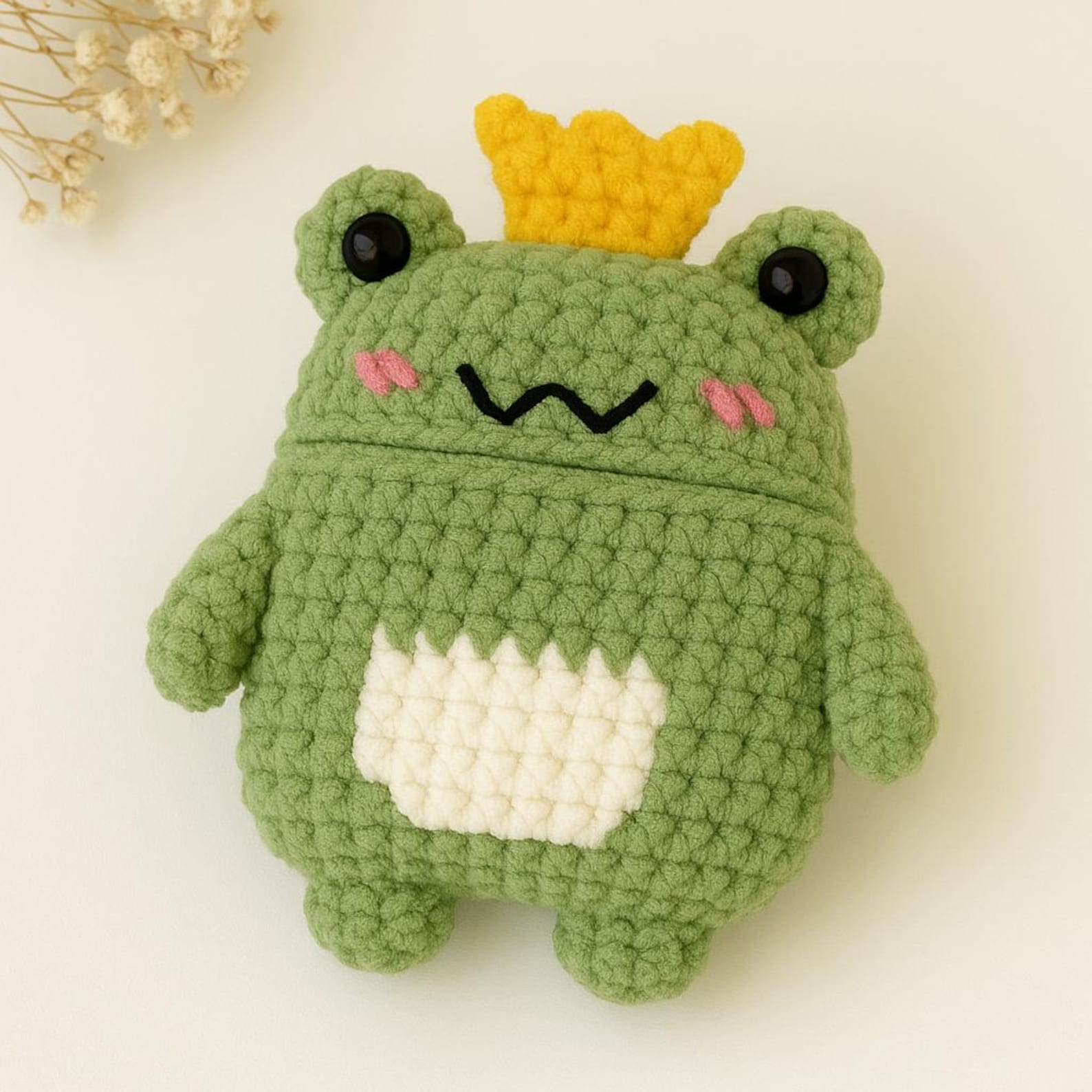 Cute Frog Prince Airpods 1/2/3/pro/pro 2 Case, Crochet Animals Airpods ...