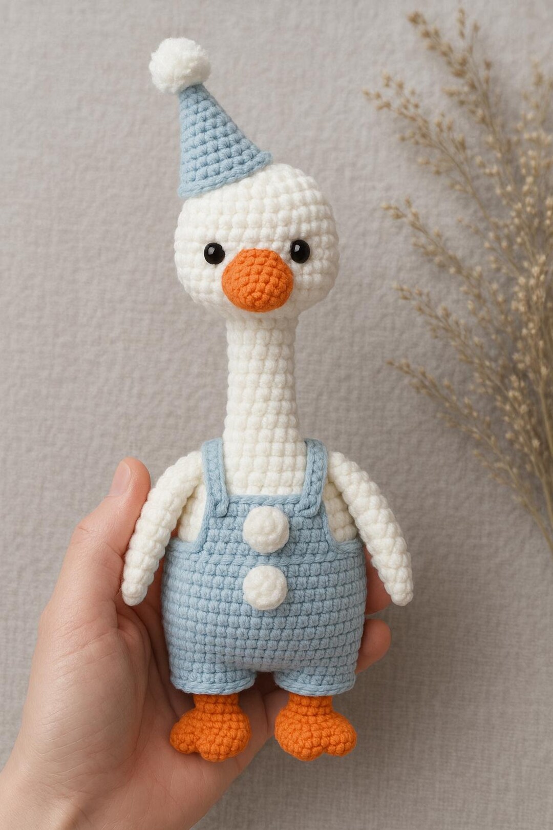 Finished Birthday Goose Stuffed Animals Toy for Kid, Handmade Toys ...