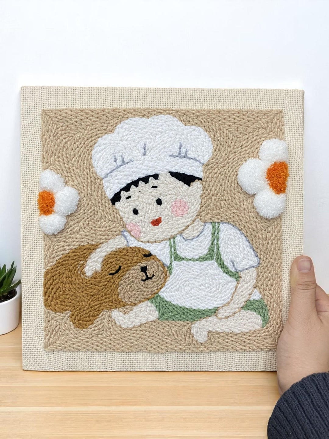 Personalized DIY Punch Needle Kit, Handmade Chibi Human and Pets ...