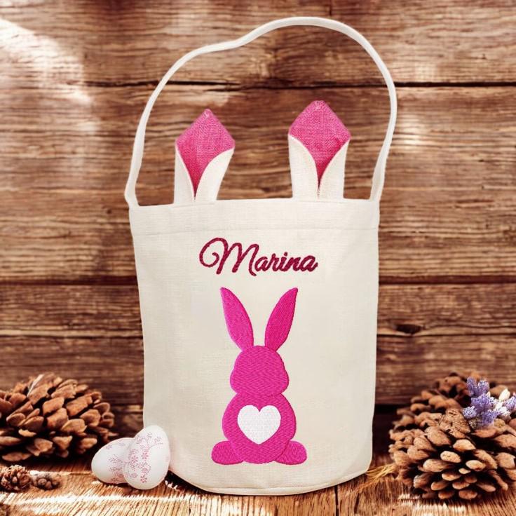 Easter Egg Hunt Bag With Bunny Ears, Custom Easter Egg Basket for Boys ...