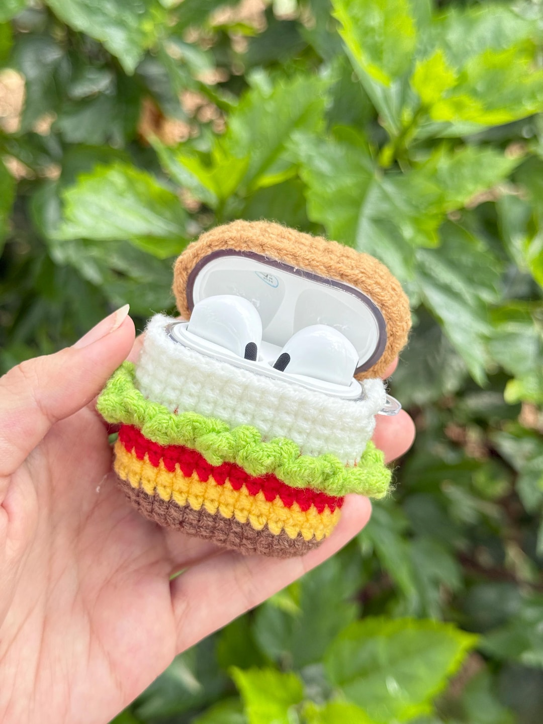 Burger Airpods 1/2/3/pro/pro 2 Case, Crochet Food Airpods Case ...