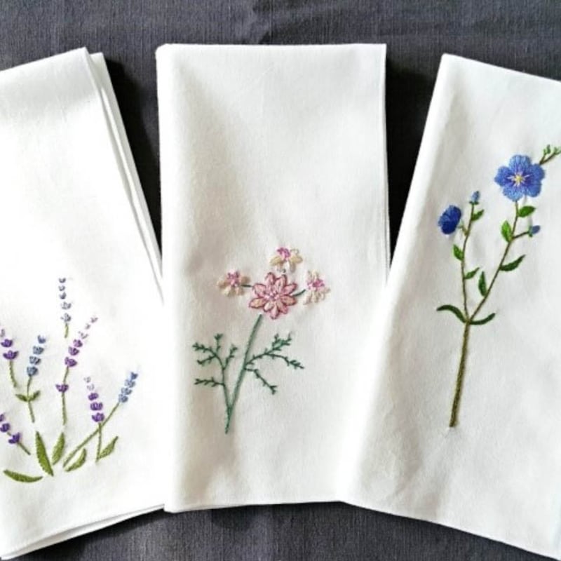 Embroidered Napkins - Etsy