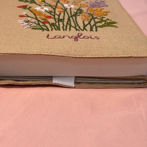 Personalized Rainbow Book Cover, Hand Embroidered Student Cover, Custom ...