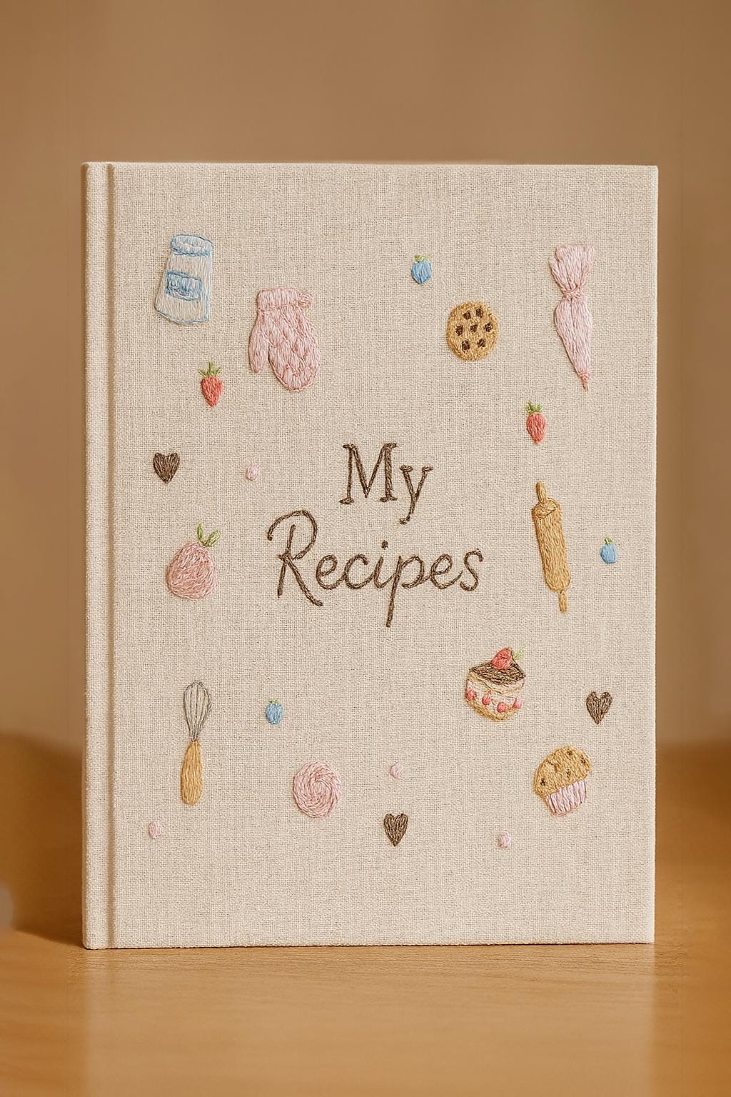 Personalized Recipe Notebook, My Recipes Hand Embroidered Notebook ...