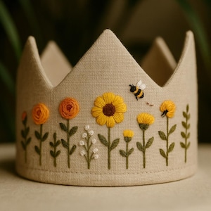 Personalized Bee With Sunflower Garden Hand Embroidered Birthday Party ...