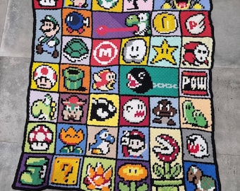 Crochet Super Mario Blanket Pattern - Etsy