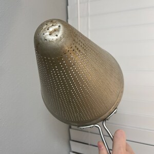 Vintage Cone Shaped Metal Strainer With Stand - Etsy