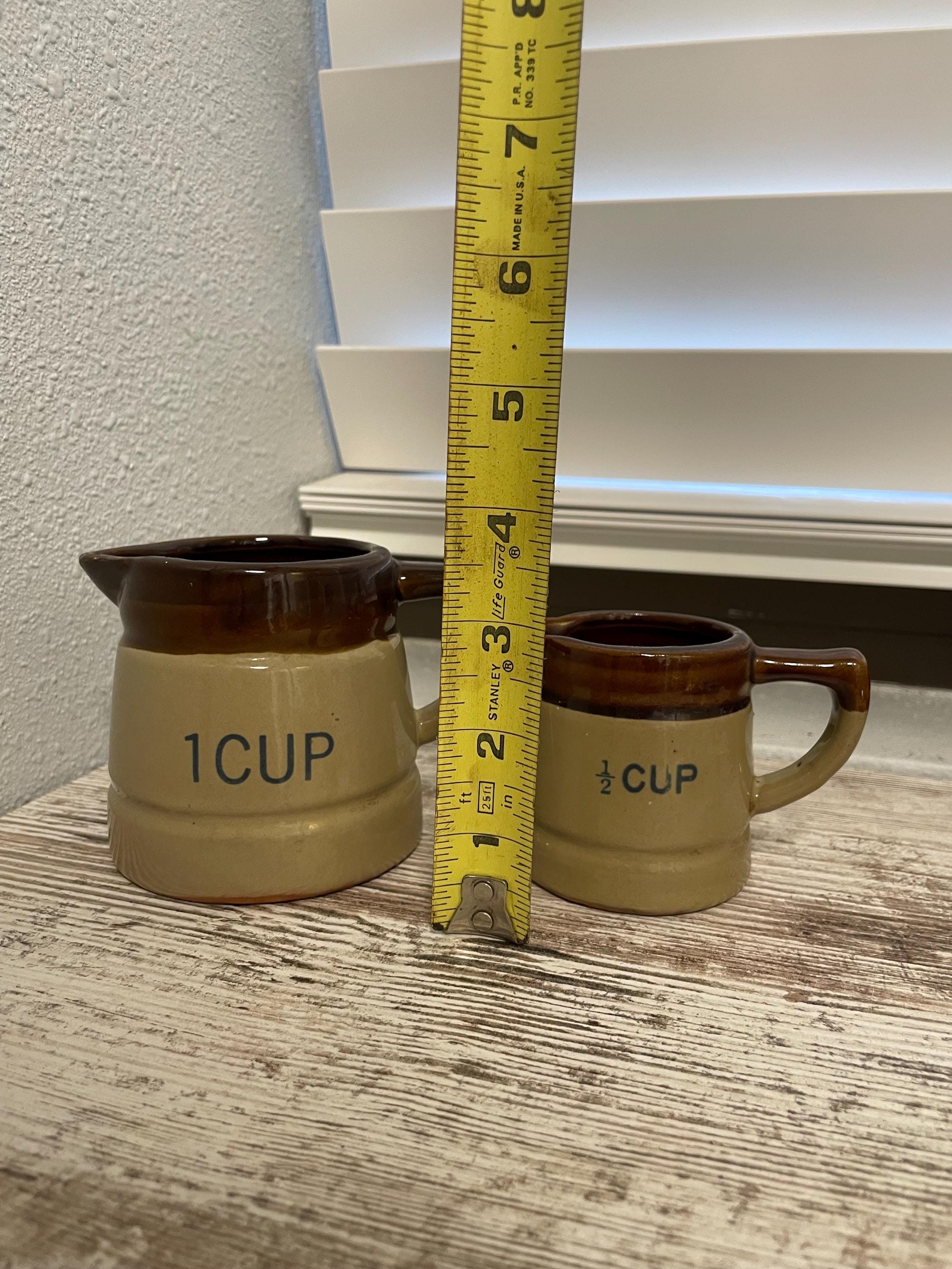 Vintage Ceramic Measuring Cups - Etsy