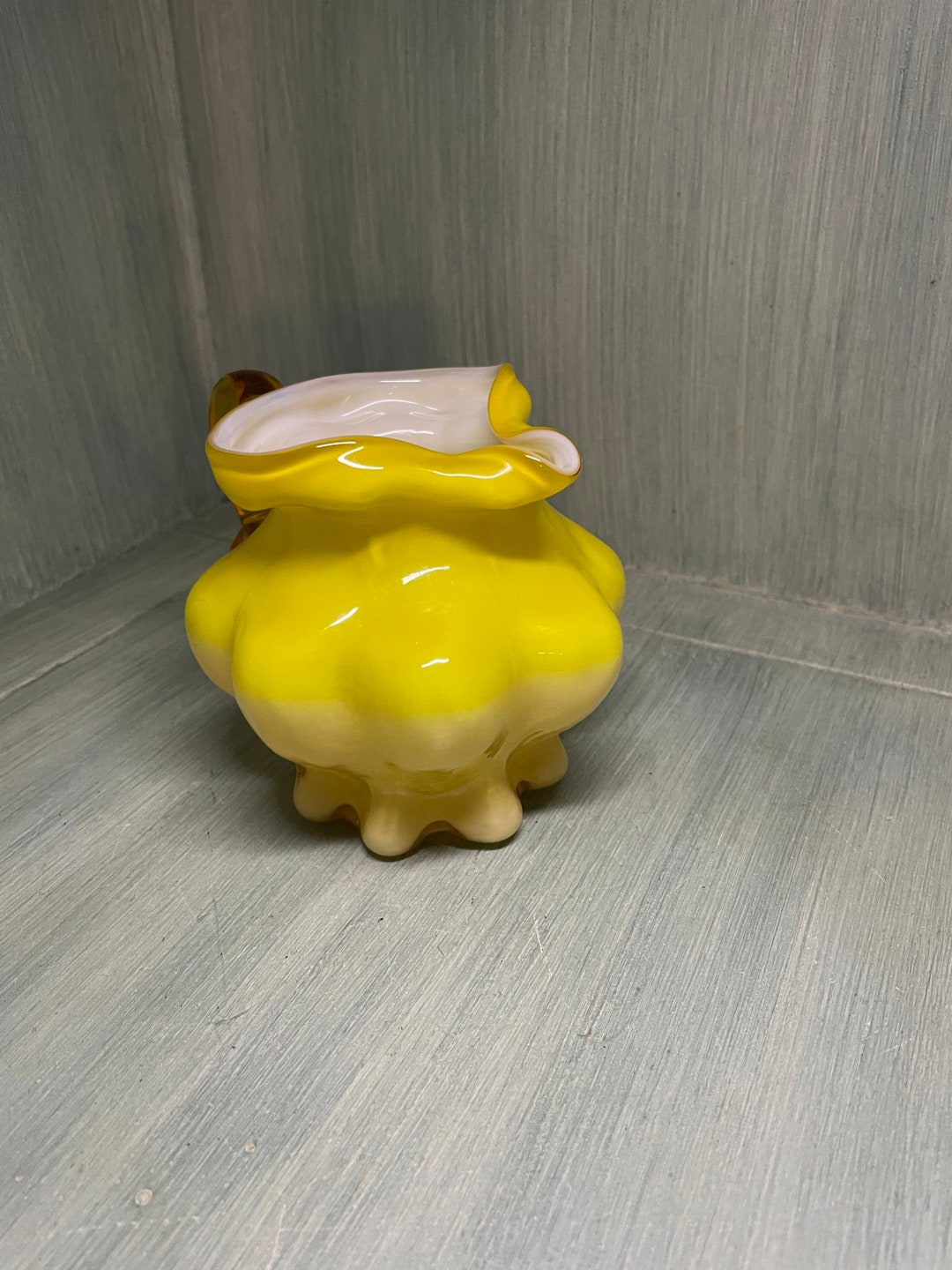 Yellow Glass Pitcher - Etsy