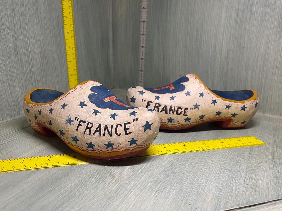 Vintage Dutch Style Wood Shoes - 100th Anniversary of France 1845-1945 ...