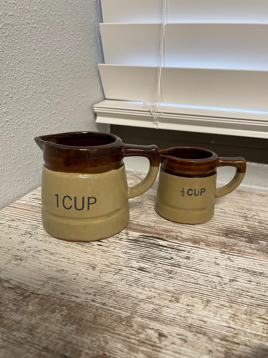 Vintage Ceramic Measuring Cups - Etsy