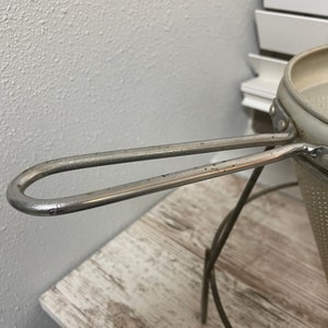 Vintage Cone Shaped Metal Strainer With Stand - Etsy