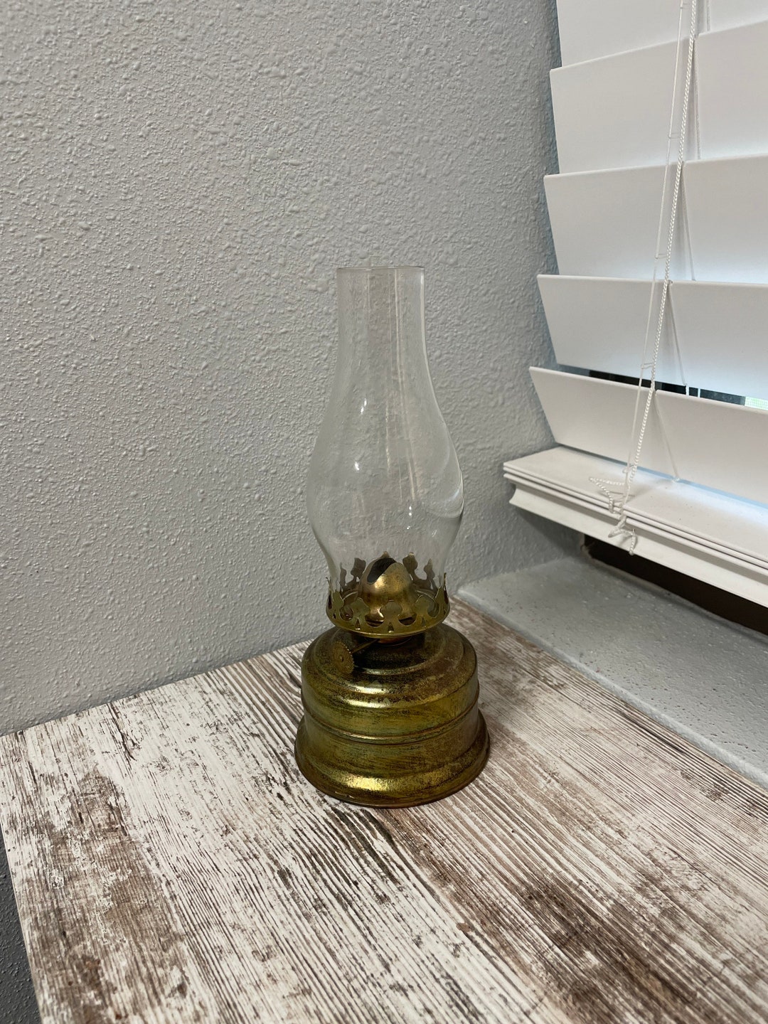 Vintage Brass Oil Lamp - Etsy