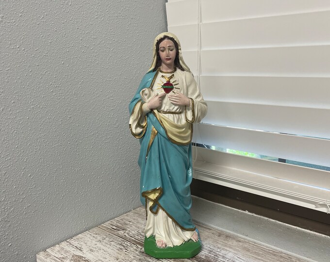 Vintage Virgin Mary Statue Etsy