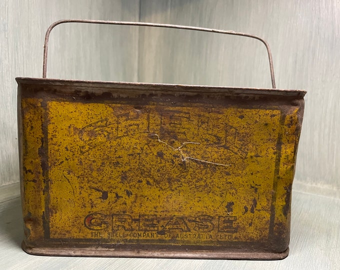 Shell Company Grease Tin Can With Handle - Etsy