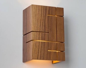 Wooden Wall Light | Etsy