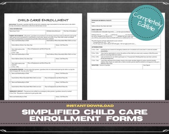 Home Daycare Forms - Etsy